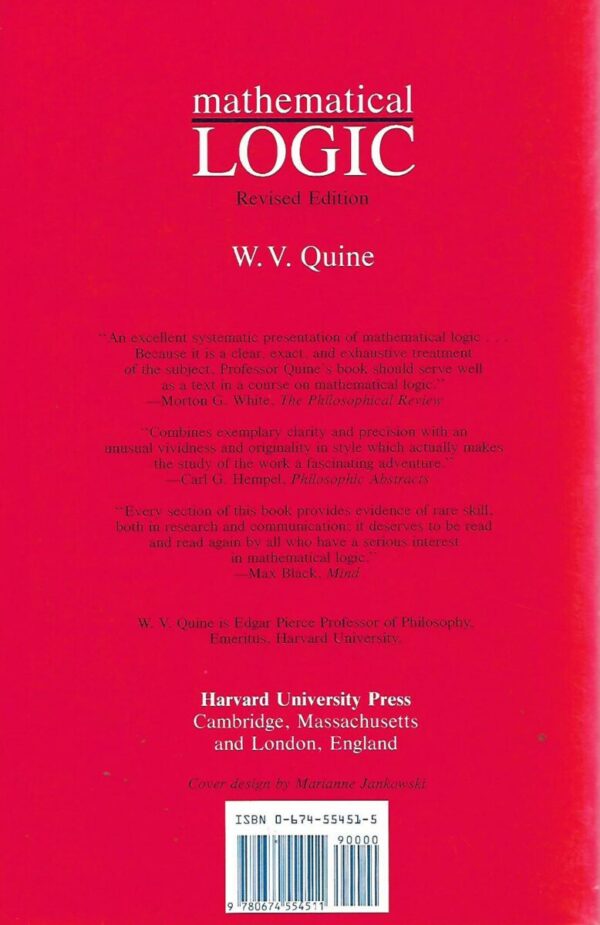 W. V. Quine: Mathematical logic - Revised edition | Crveni Peristil