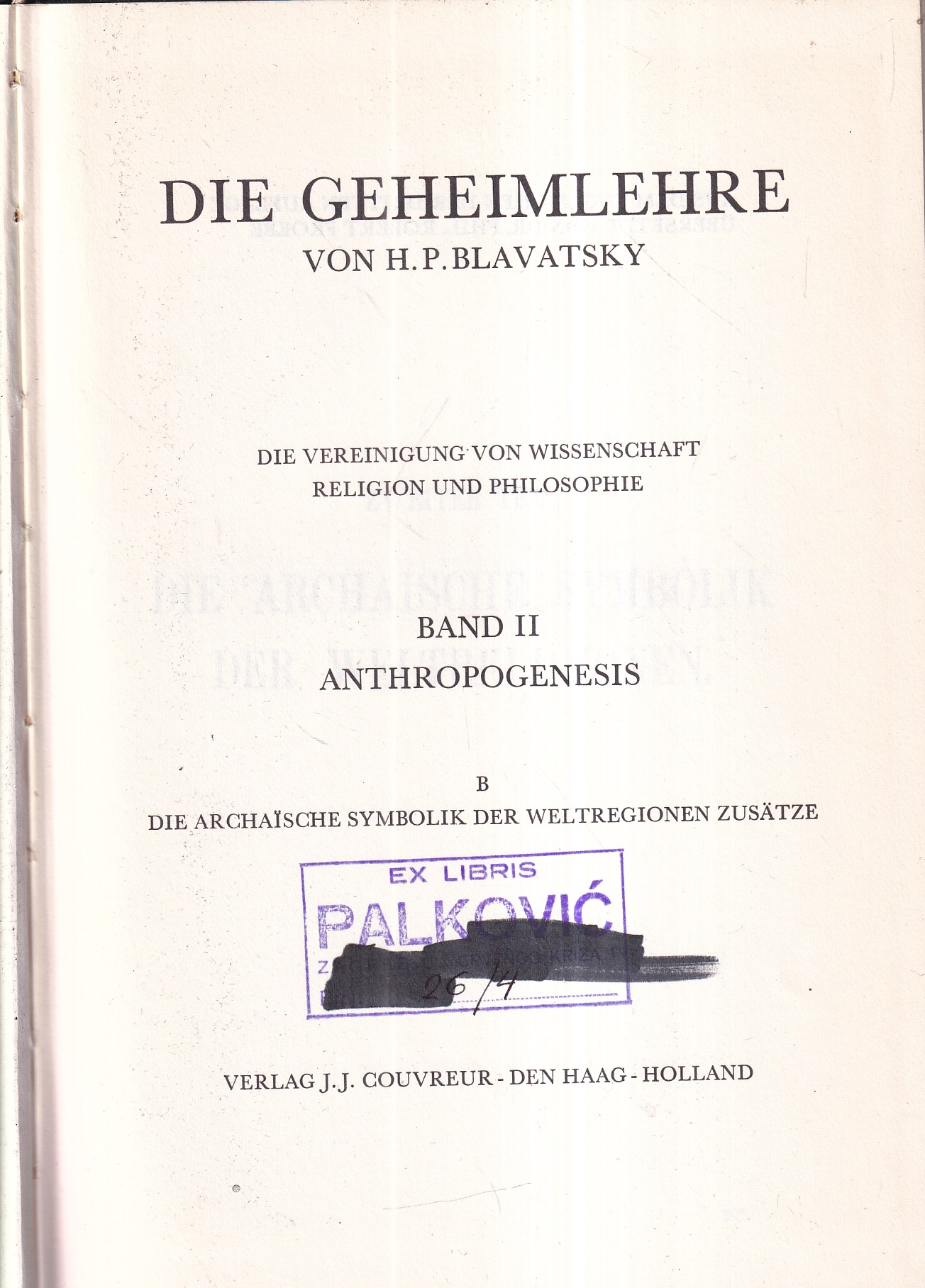 H. P. Blavatsky: Die Geheimlehre 1-2 | Crveni Peristil